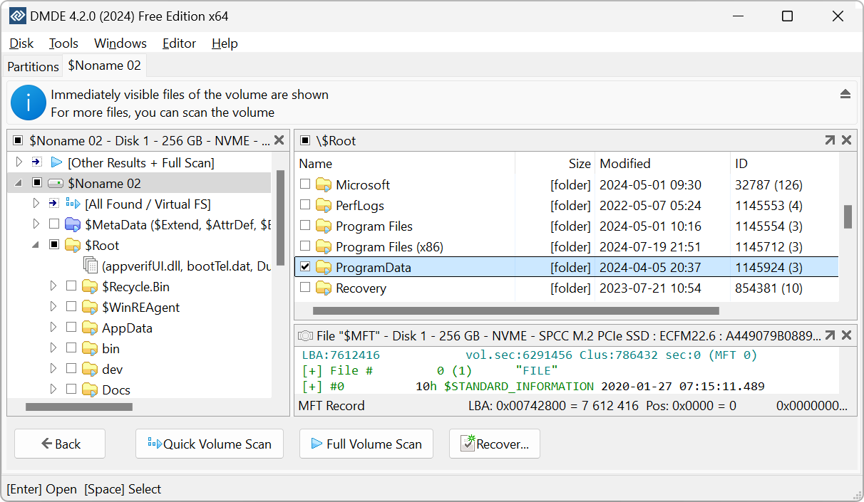 À propos de DMDE (DM Disk Editor and Data Recovery Software)